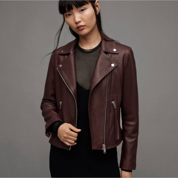 All Saints | Jackets & Coats | Allsaints Dalby Slim Fit Leather Biker ...